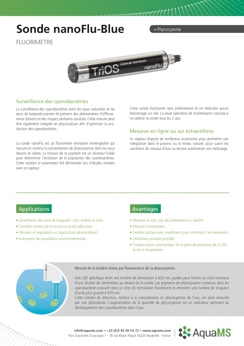 Sonde nanoFlu-Blue - aquams